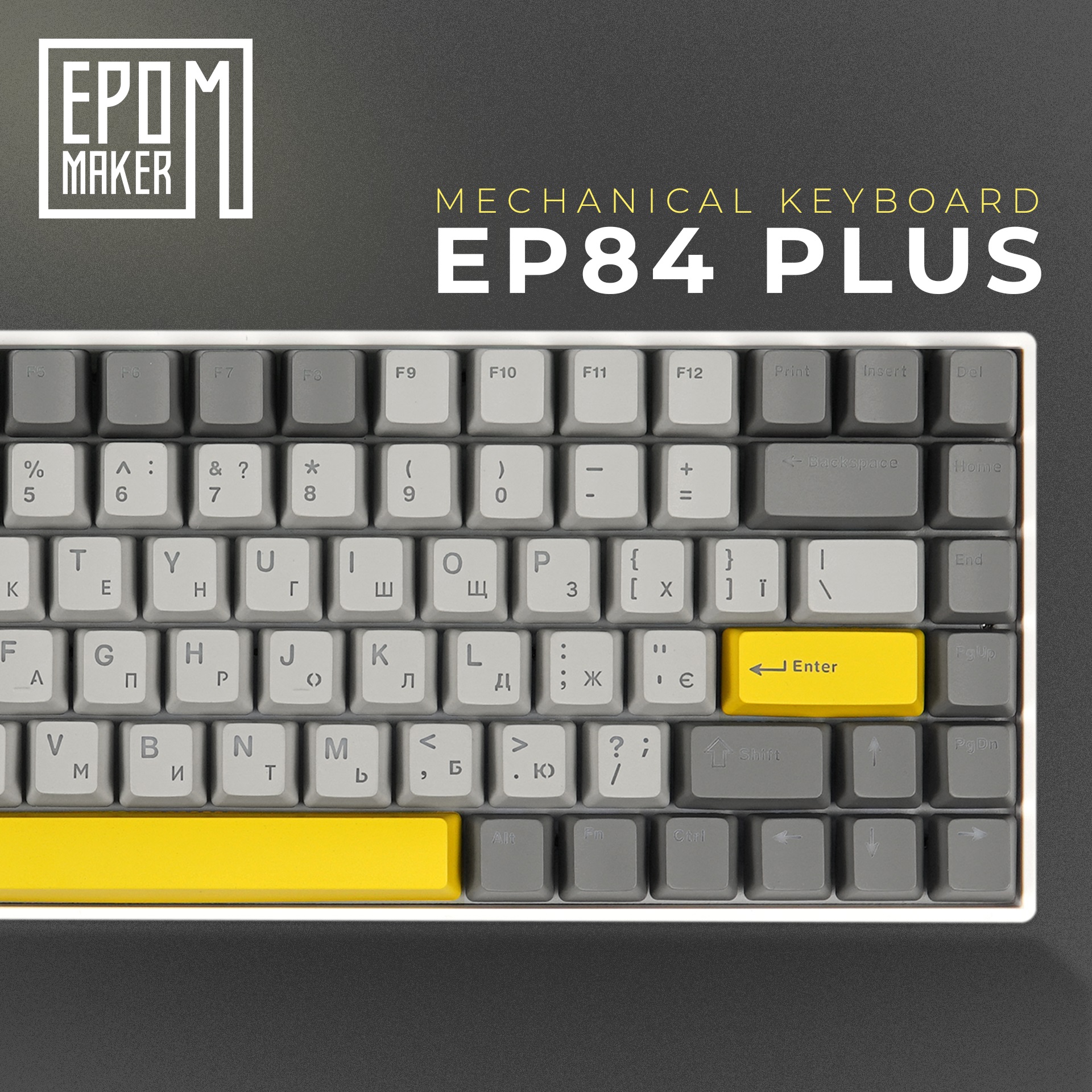 Клавіатура Epomaker EP84 Plus Wisteria Linear Switch Hot-Swap RGB White (EP84-W-WL) – купити в ...