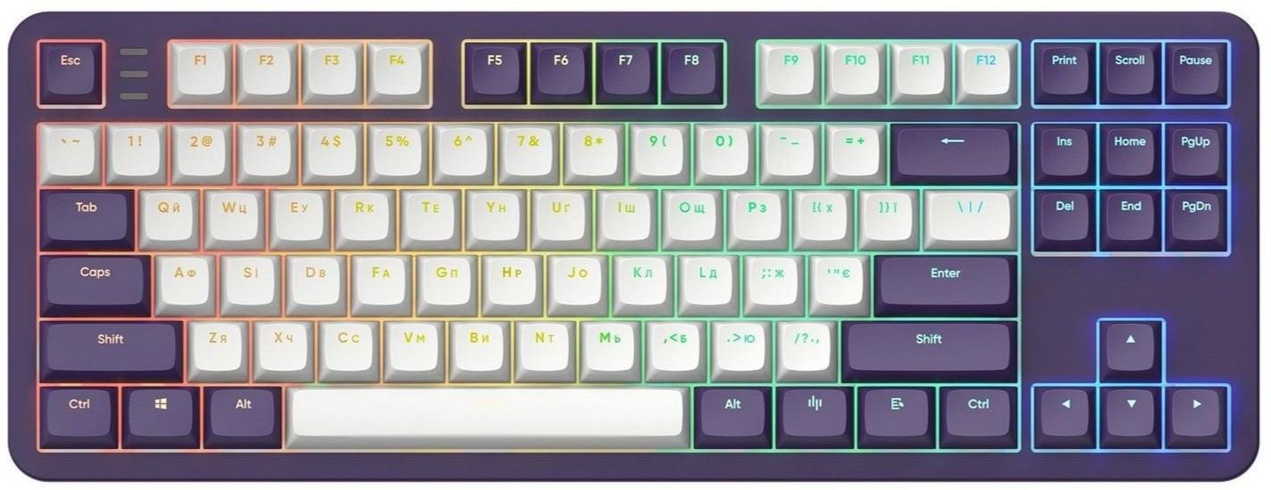 Клавіатура Dark Project ALU87 Violet ABS Mech. g3ms Sapphire Violet ...