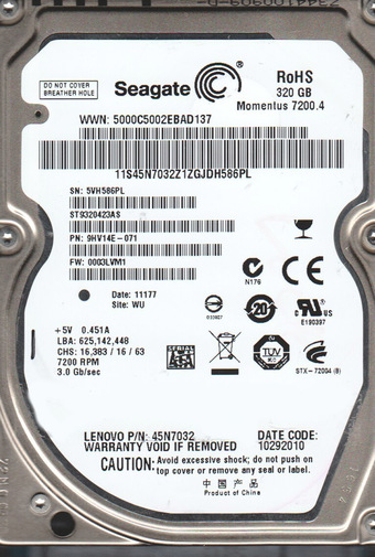 Жорсткий диск Seagate Momentus (ST9320423AS) – купити в інтернет ...